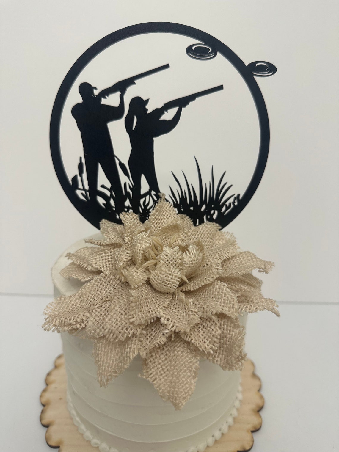 Skeet Shooting Couple Cake Topper | Made of Wood | Personalized ...