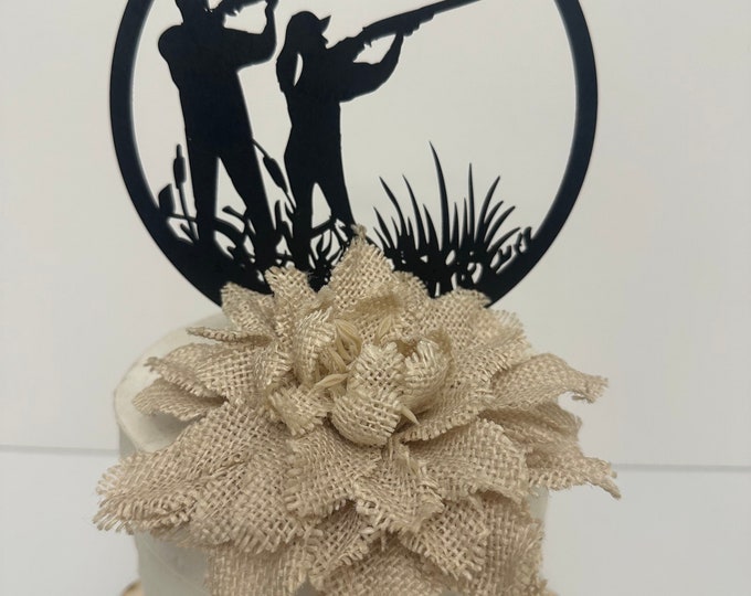 Skeet Shooting Couple Cake Topper | Made of Wood | Personalized ...