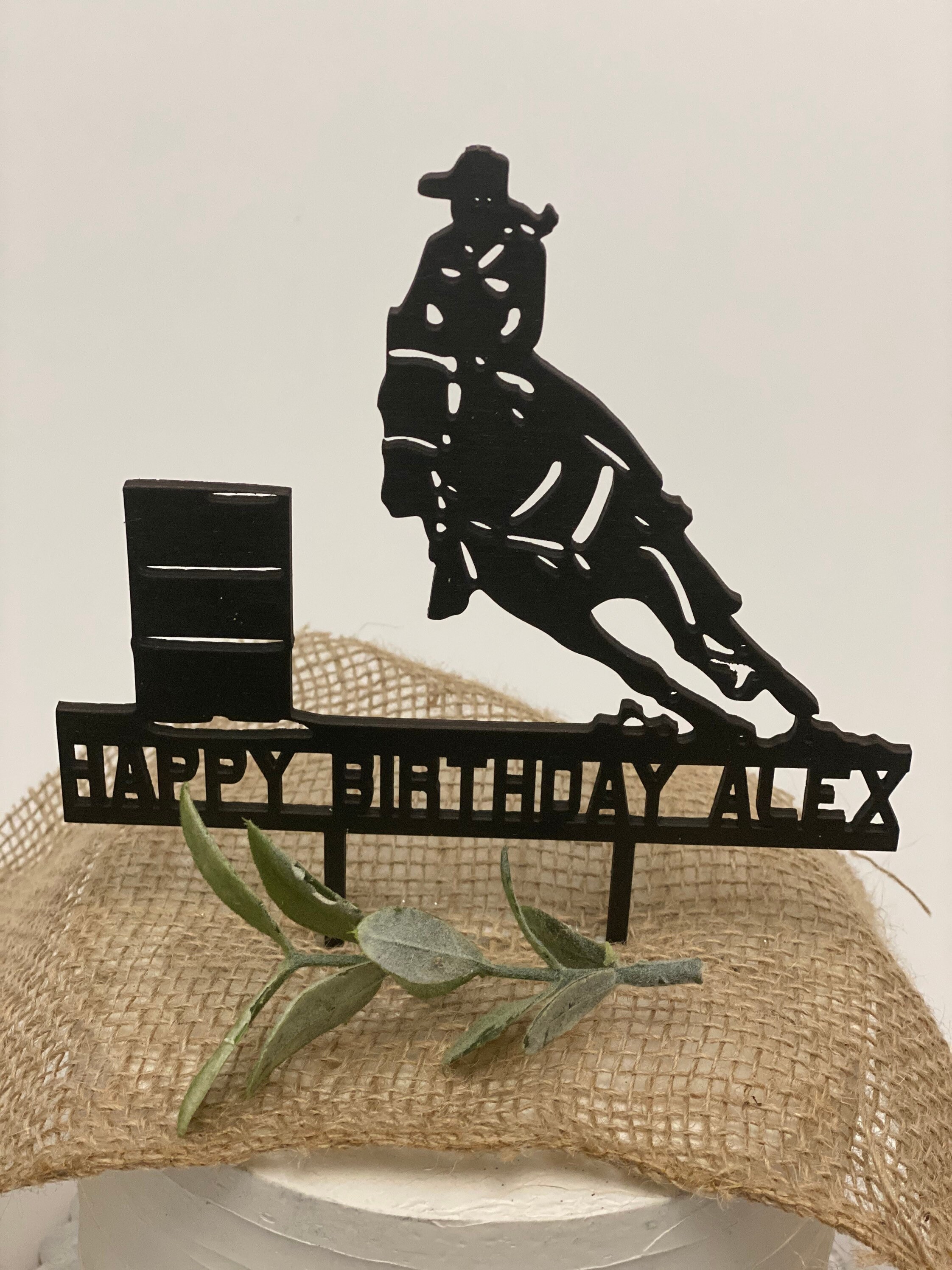 Women Barrel Racing Cake Topper | Customizable | Made of Wood | Many ...