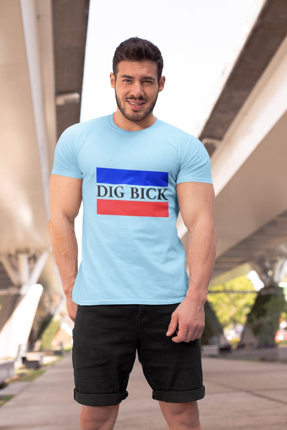 Dig Bick Humorous Cotton T-shirt for Men. - Etsy