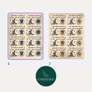 DIY Wizard-themed Sorting Hat Scratch-off Card - Printable PDF, Digital ...