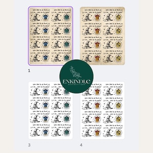 DIY Wizard-themed Sorting Hat Scratch-off Card - Printable PDF, Digital ...