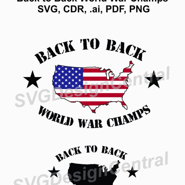 Back 2 Back Champions Svg - Etsy