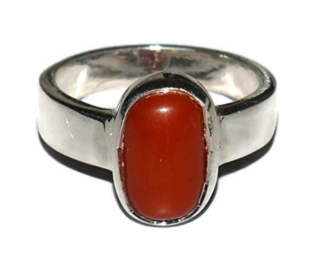 Natural Certified Red Coral/moonga 4.00 - 11.00 Ct. Gemstone Unisex ...