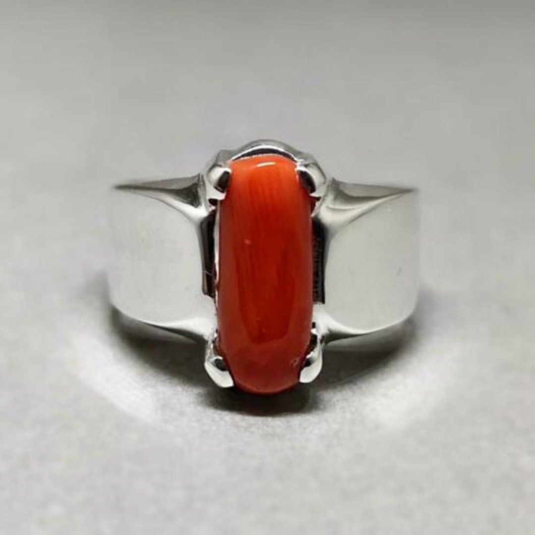 Natural Certified Red Coral/moonga 4.00 - 11.00 Ct. Gemstone Unisex ...