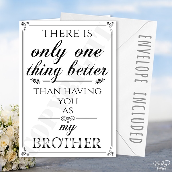 Brother Text Card - Etsy