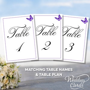1 X Personalised Table Place Card for Wedding Plan Order of the Day Our ...