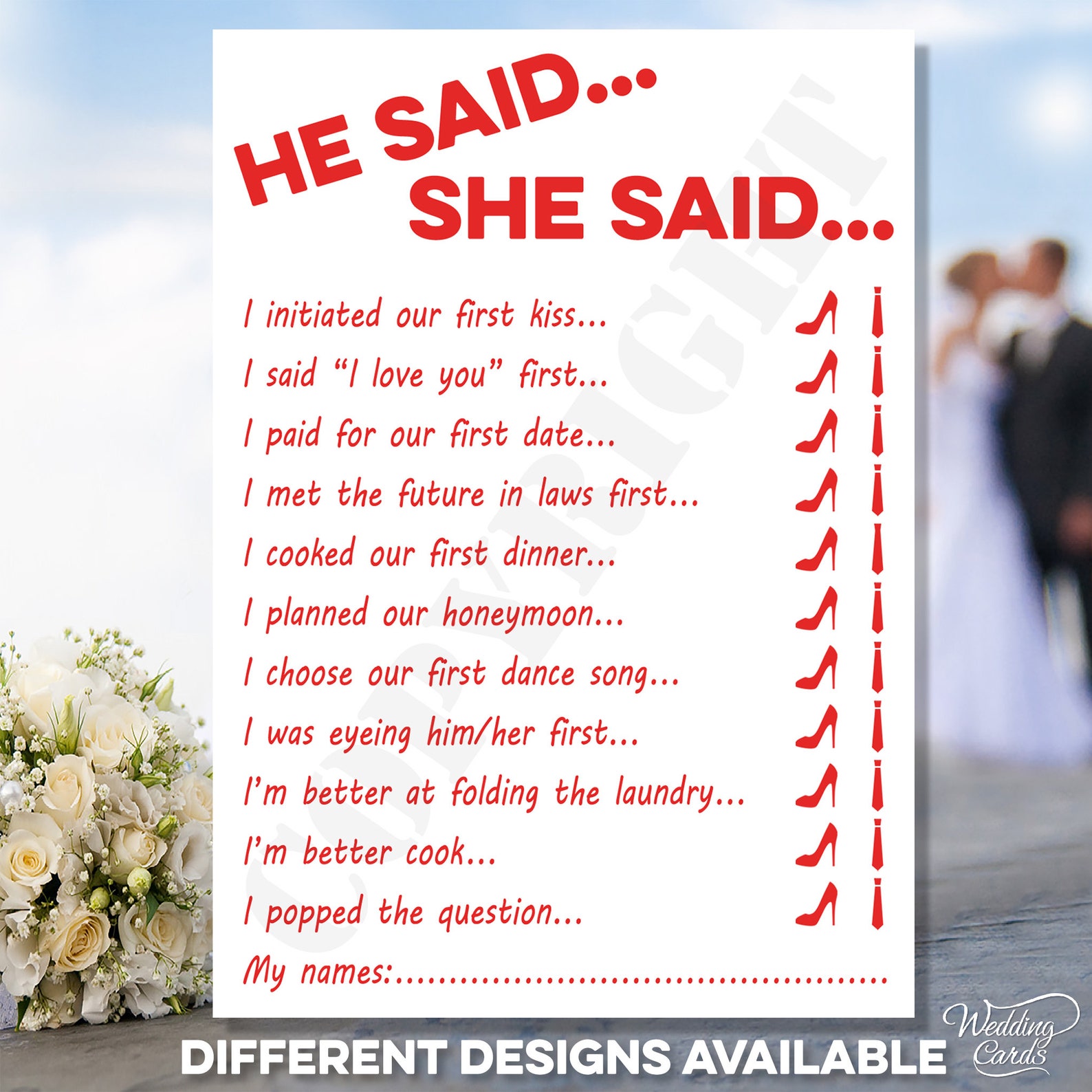 10 x Prediction game I Spy Questions Challenge Guess Guest | Etsy