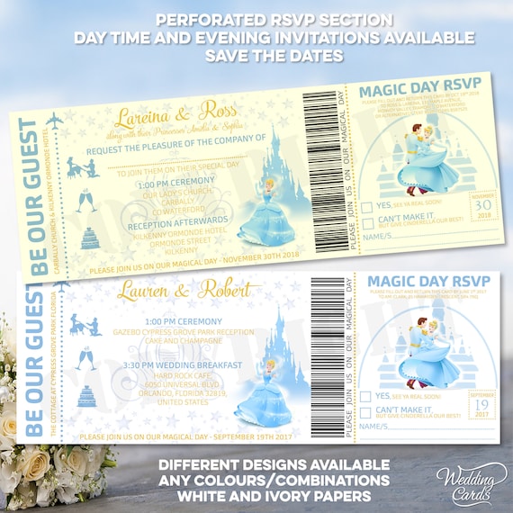 Personalised Wedding Invitation Themed Design Castle Magic - Etsy