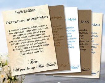 Best Man Invite Card - Etsy