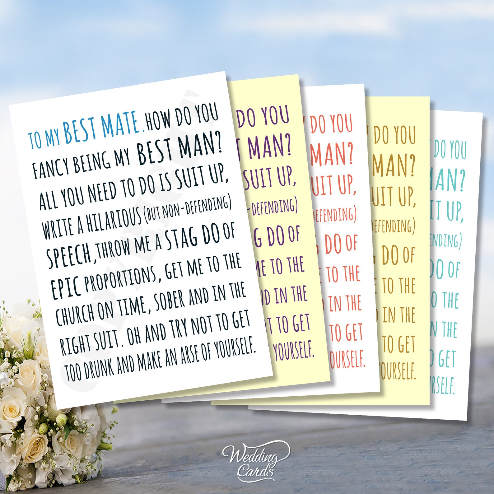 To My BEST MATE Will You Be My Best Man Groomsman Usher Get Me | Etsy