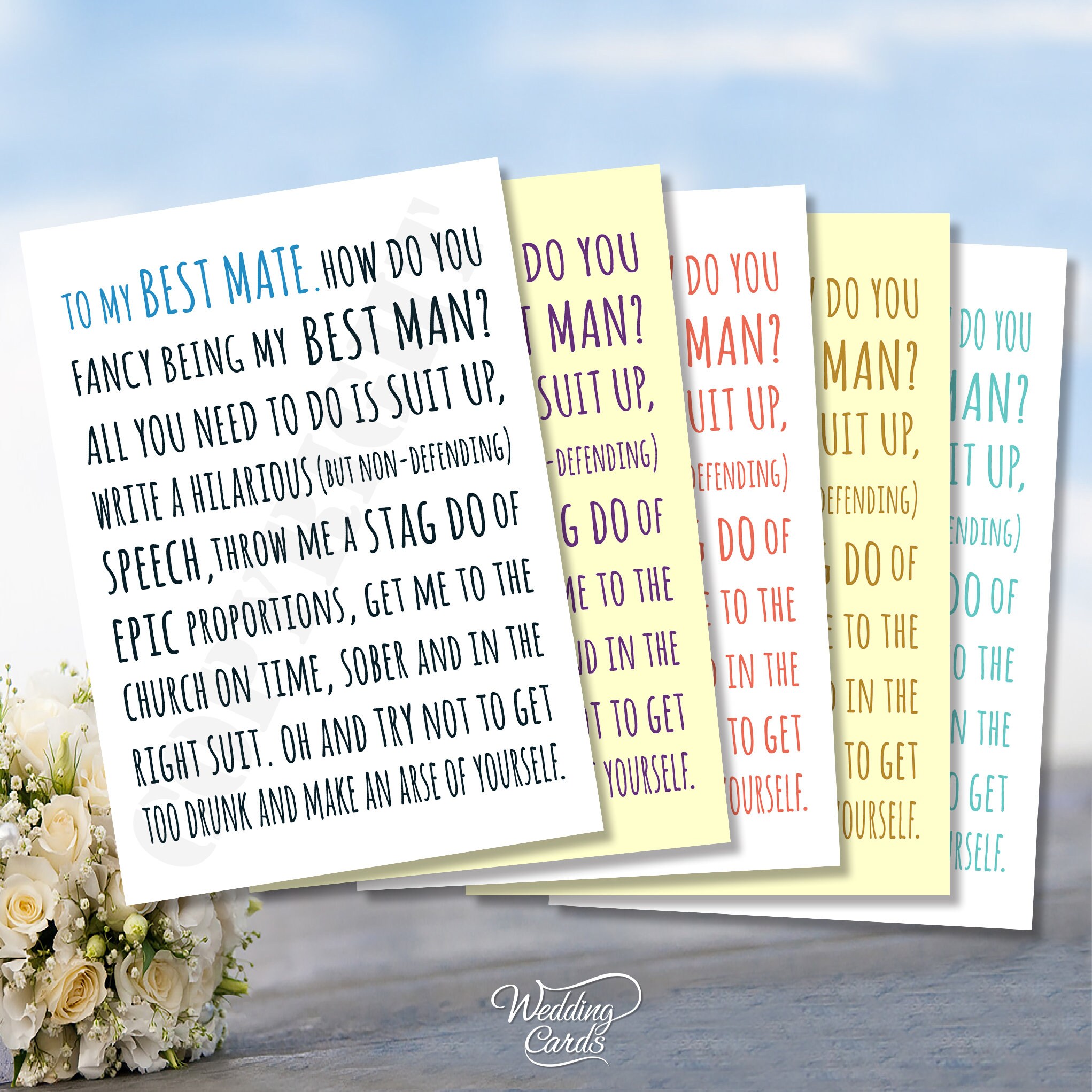 To My BEST MATE Will You Be My Best Man Groomsman Usher Get Me | Etsy