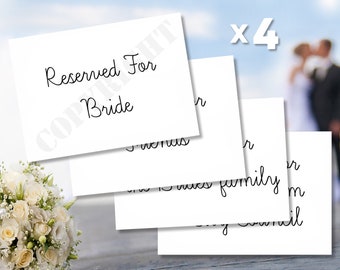 Reserved Table Cards - Etsy