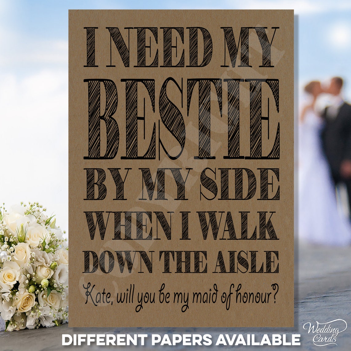 A BRIDE needs her BESTIE on her wedding day Will you be my | Etsy