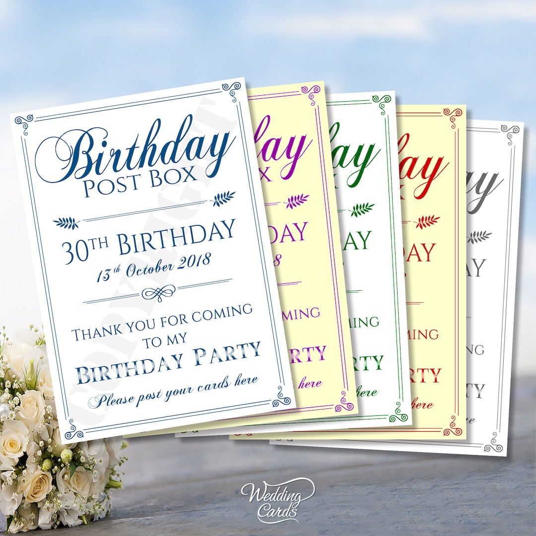 Personalised Birthday Post Box Engagement Retirement Anniversary ...