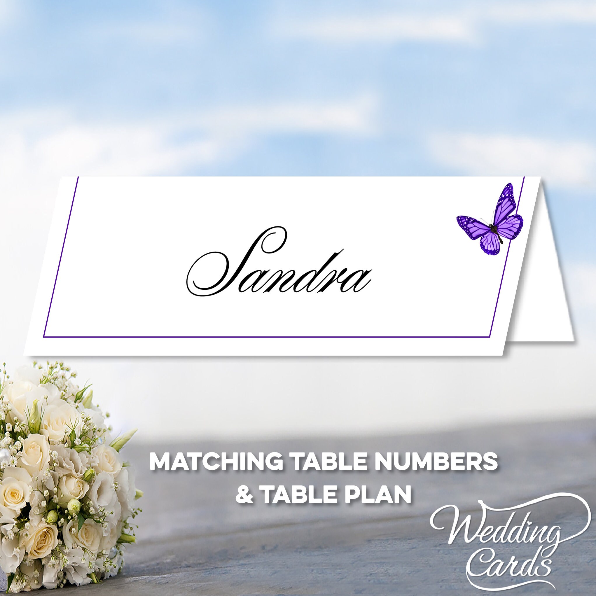 1 x Personalised Table place card for Wedding Plan Order of | Etsy