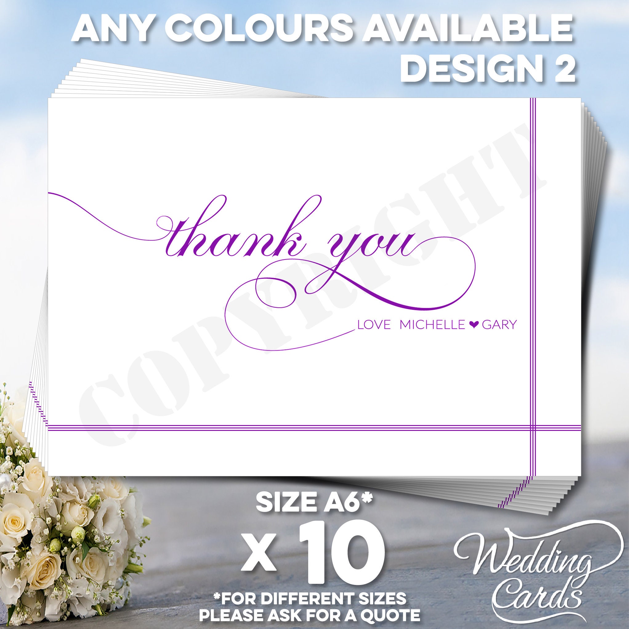 Set of 10 X Roses Curved Lines Flowers Watercolour Floral | Etsy