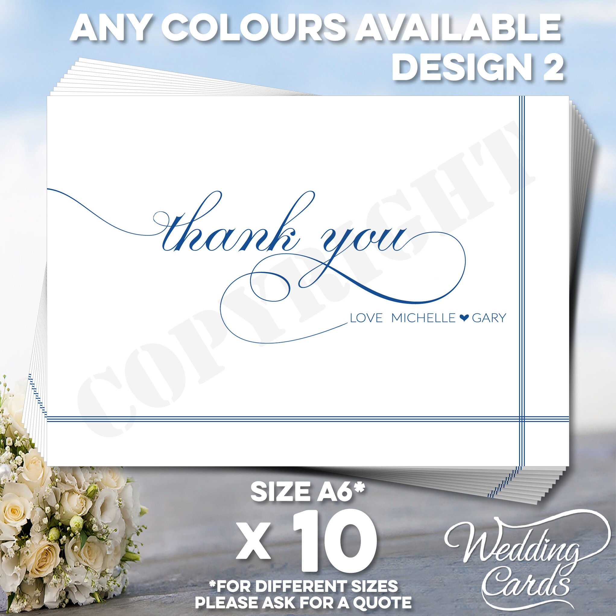 Set of 10 X Roses Curved Lines Flowers Watercolour Floral | Etsy