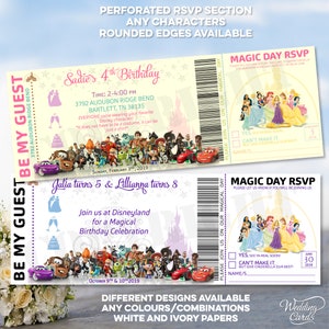 Personalised Birthday Invitation Heroes and Princesses Themed Boys and ...
