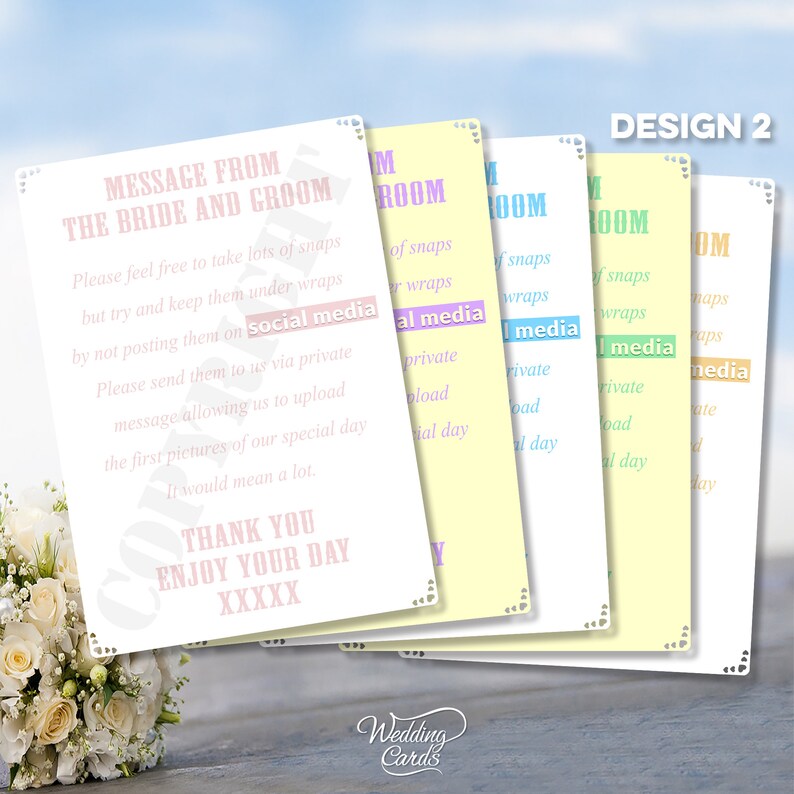 Polite Notice Guests Are Requested Not to Share Pictures on - Etsy