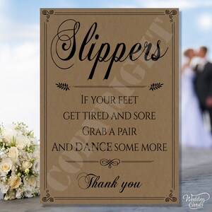 Personalized Slippers Dance Floor Sign: A4 Wedding Decor - Etsy