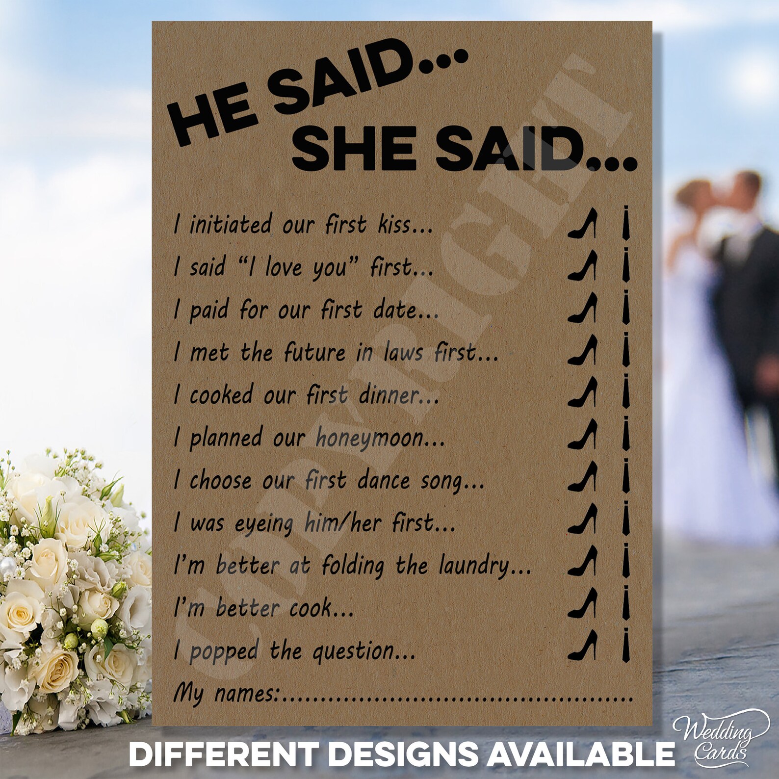 10 x Prediction game I Spy Questions Challenge Guess Guest | Etsy