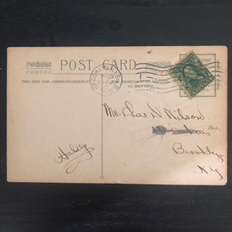 Vintage Postcard A Rare Stamp on a Rare Postcard - Etsy