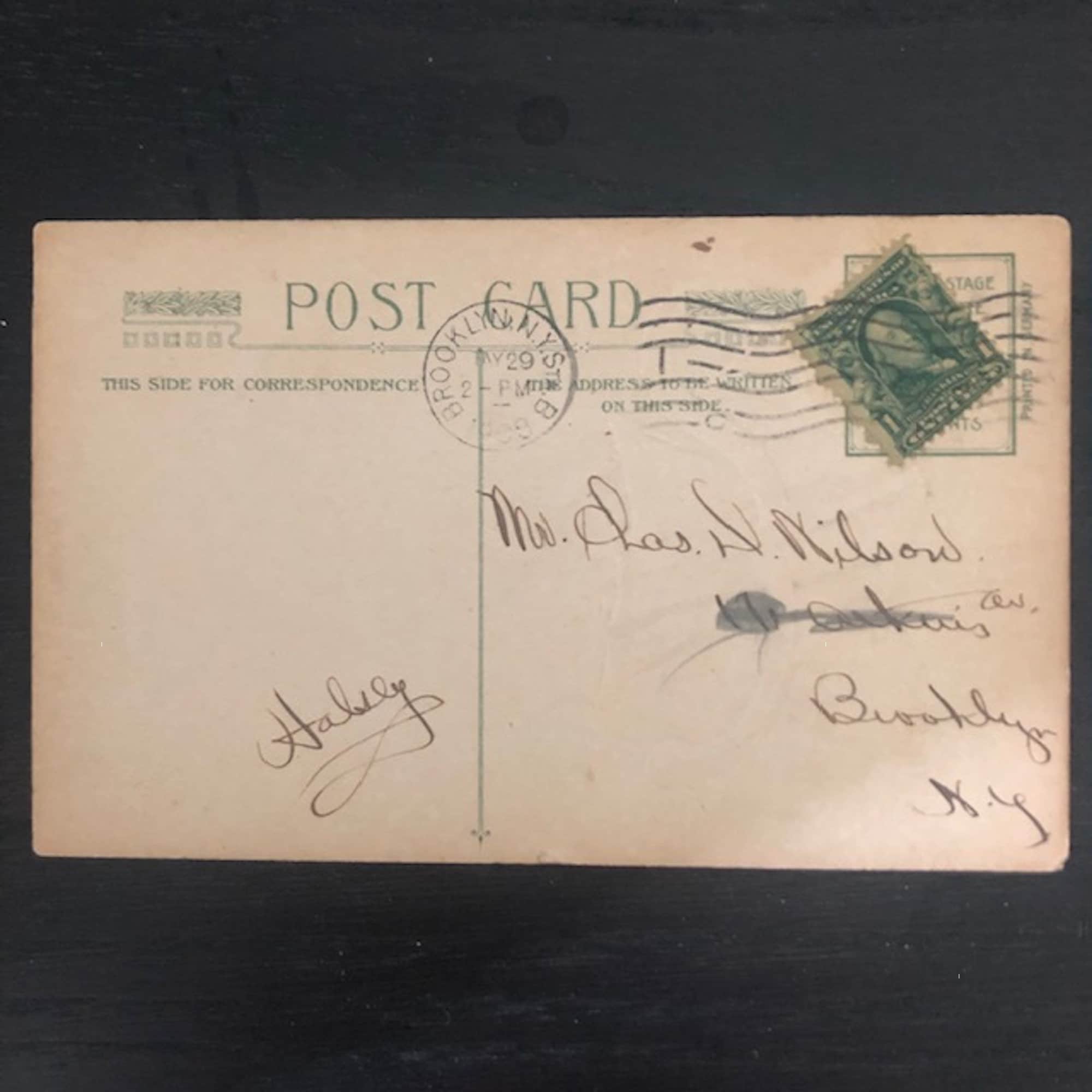 Vintage Postcard A Rare Stamp on a Rare Postcard - Etsy