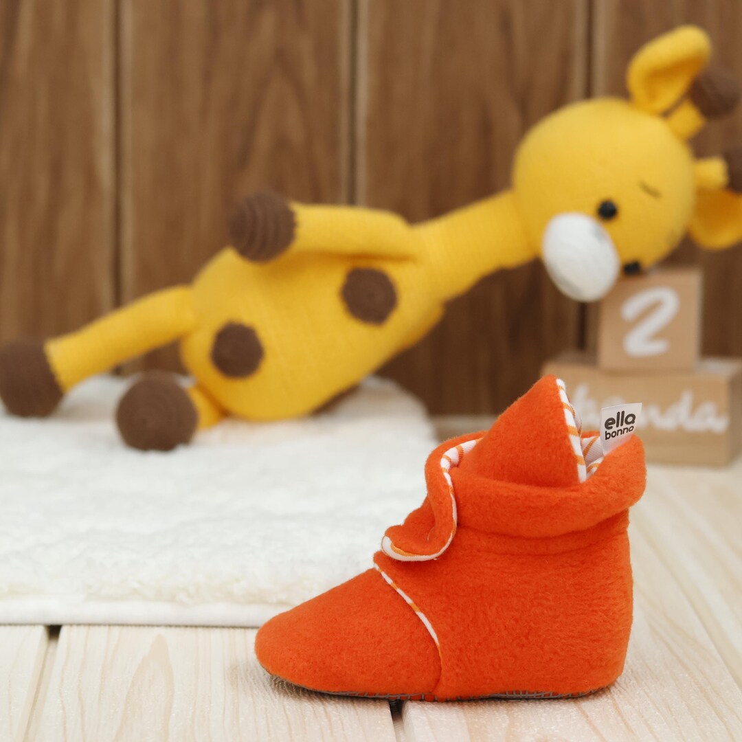 Fleece Baby Booties, Non Skid Baby Booties, Soft Sole Booties, Unique ...
