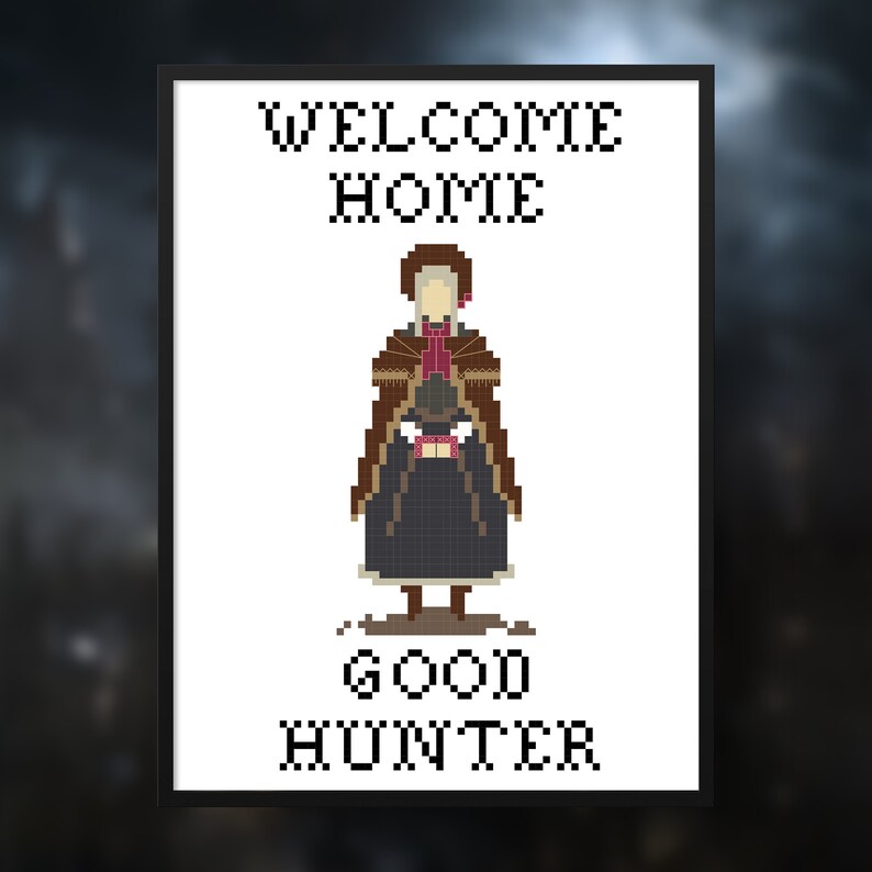 Bloodborne Plain Doll & Hunter Gamer Cross Stitch Patterns PDF Download ...