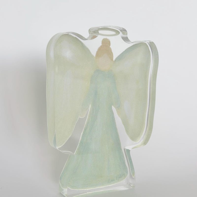 Angel on Acrylic Block - Etsy