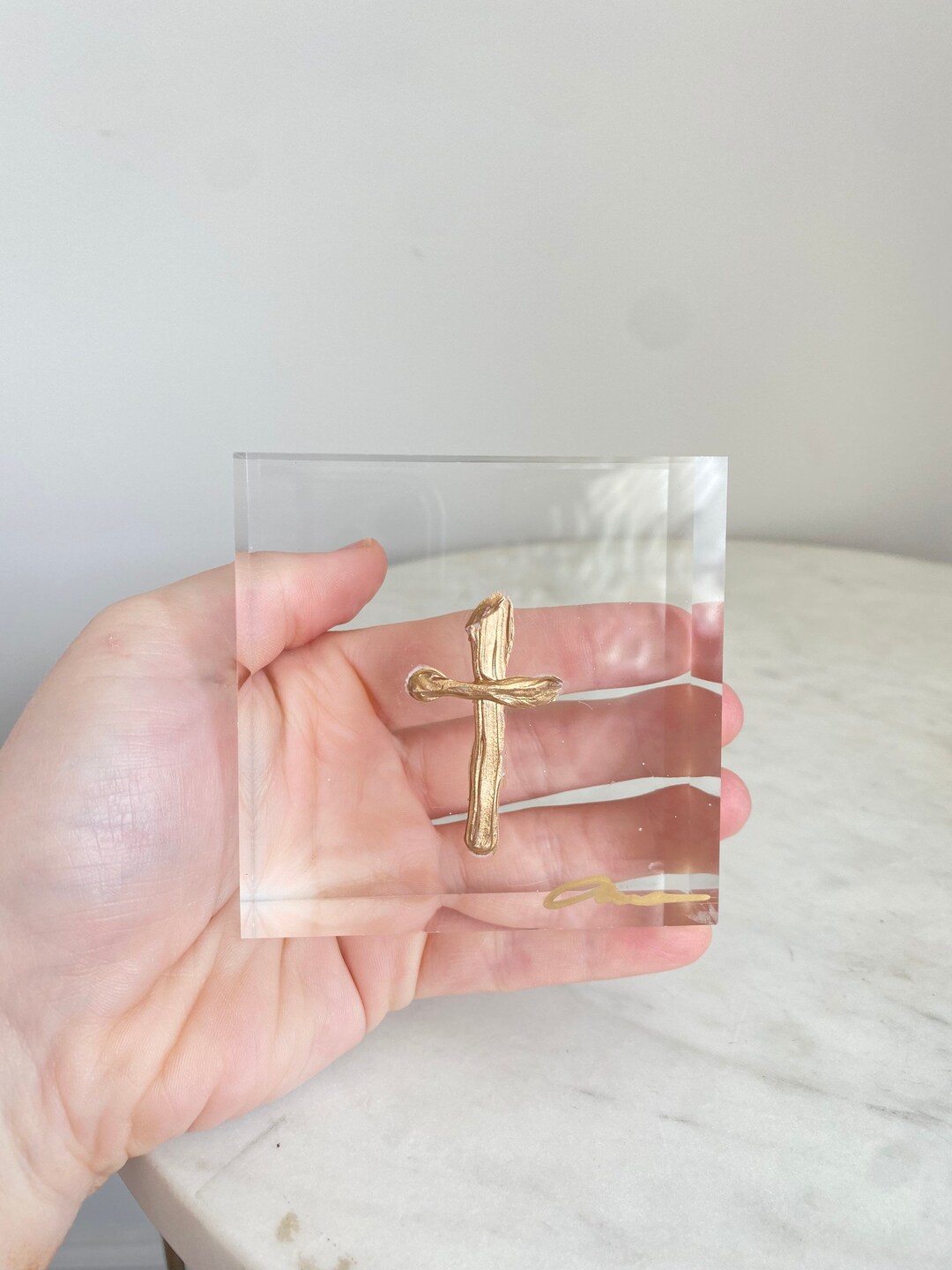 Cross Acrylic Block | Cross Art | Mothers Day Gift | Acrylic Block Art ...