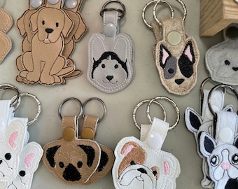 Dog Breed Key Fob Dog Breeds Snap Tab Key Chain Stocking - Etsy