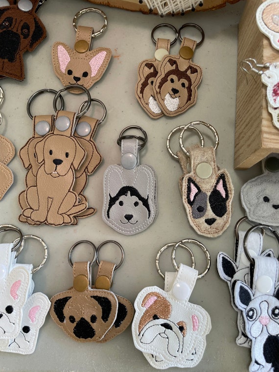 Dog Breed Key Fob Dog Breeds Snap Tab Key Chain Stocking | Etsy