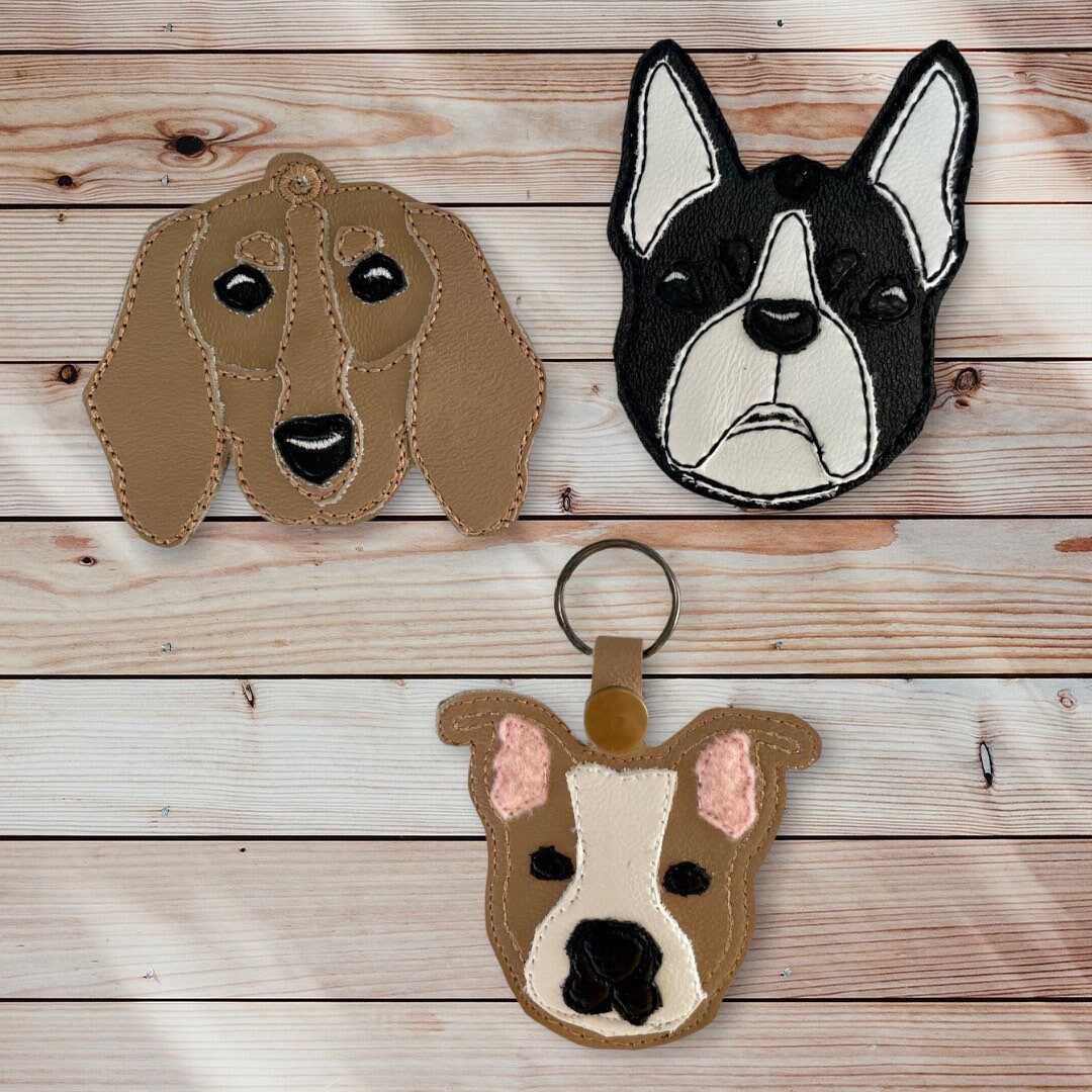 Layered Dog Key Fob- Dog Charm- Key Chain- Tag - Etsy