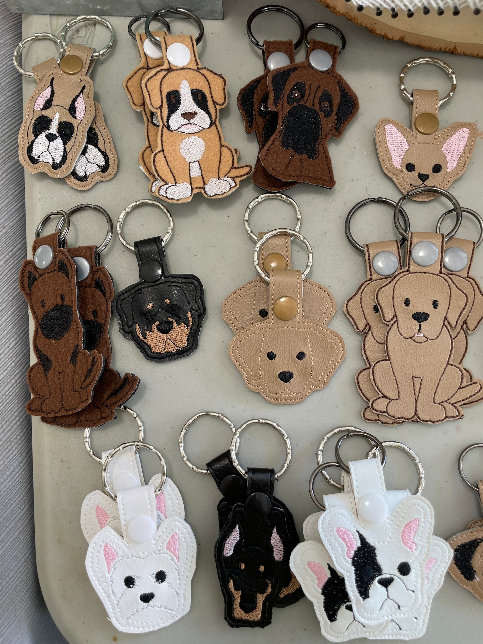 Dog Breed Key Fob Dog Breeds Snap Tab Key Chain Stocking | Etsy