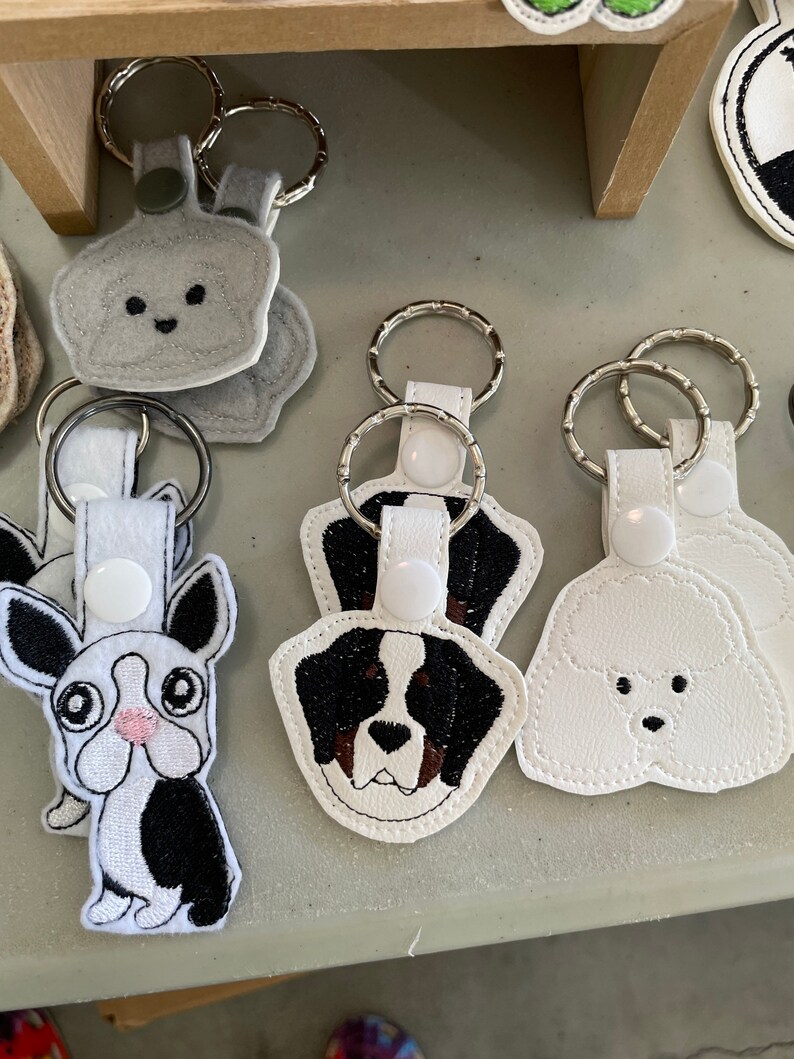 Dog Breed Key Fob- Dog Breeds- Snap Tab- Key Chain- Stocking Stuffer - Etsy