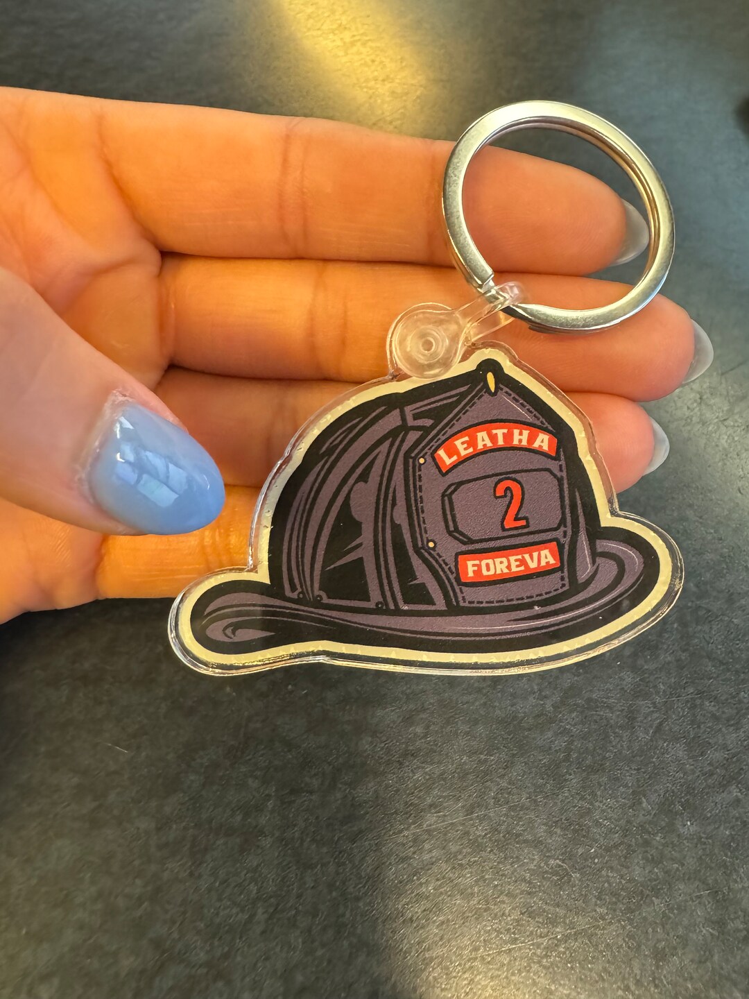 Leatha Foreva Leather Helmet Keychain New Design - Etsy