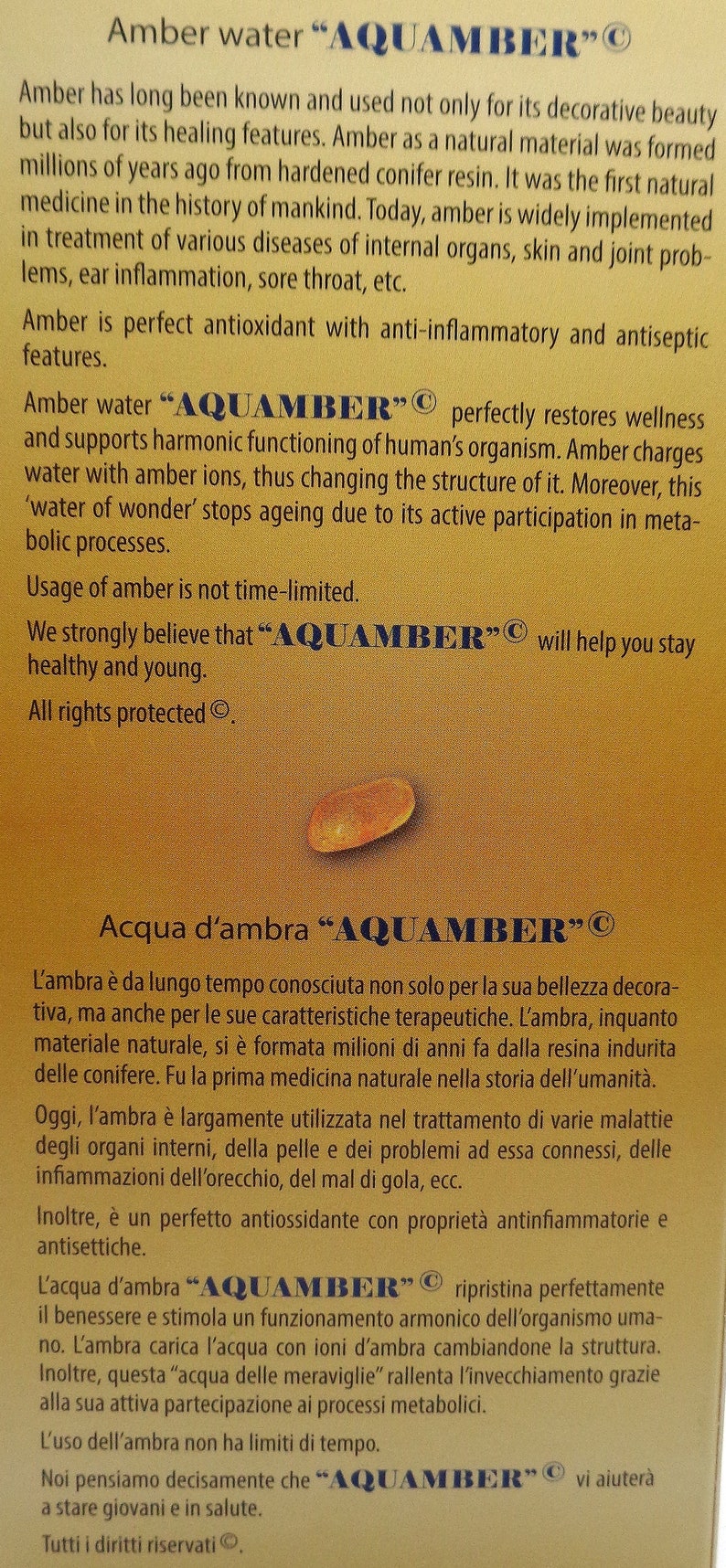 Vital Amber Water Purifier Super Antioxidant Antiseptic | Etsy