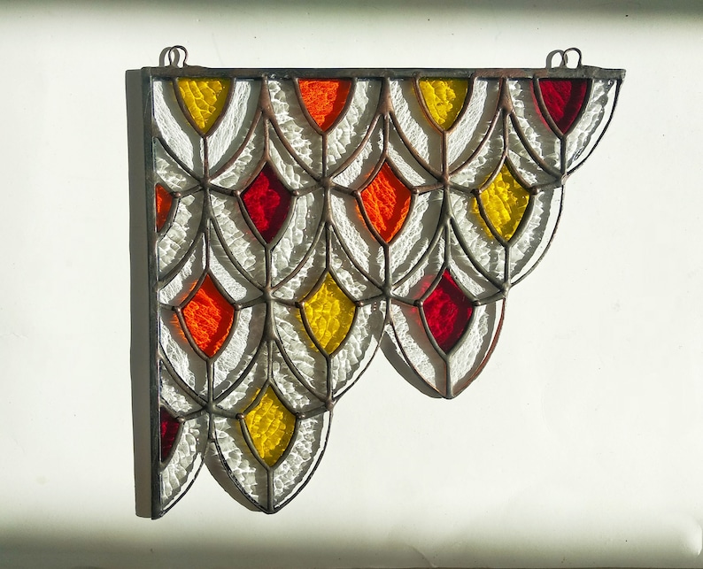 Stained Glass Corner Stained Glass Suncatcher Stained - Etsy