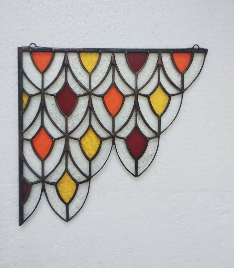 Stained Glass Corner Stained Glass Suncatcher Stained - Etsy