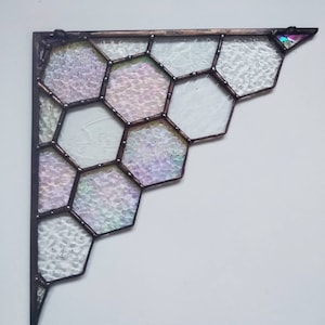 Price for One Piece - Honeycomb - Corner Stained Glass - Honeycomb ...