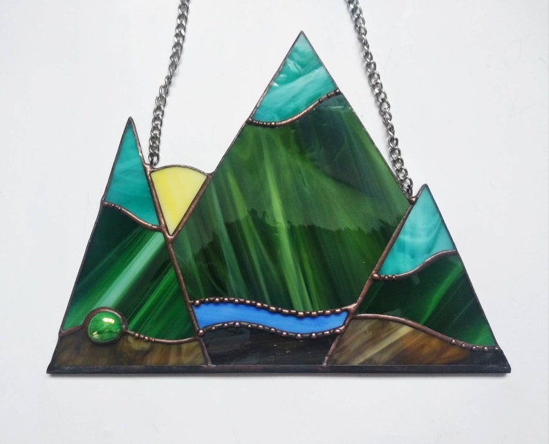 Mountains Stained Glass Pattern PDF Digital Download - Etsy