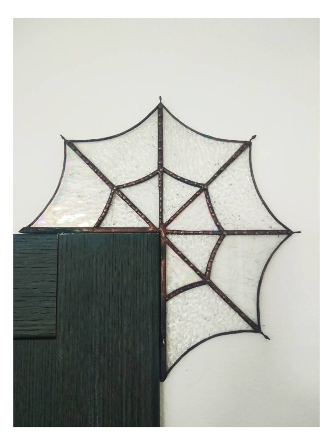 Halloween Stained Glass Spider Web Spider Web Corner - Etsy