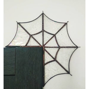 Halloween - Stained Glass Spider Web - Spider Web Corner 7.4*7.4inch - Etsy