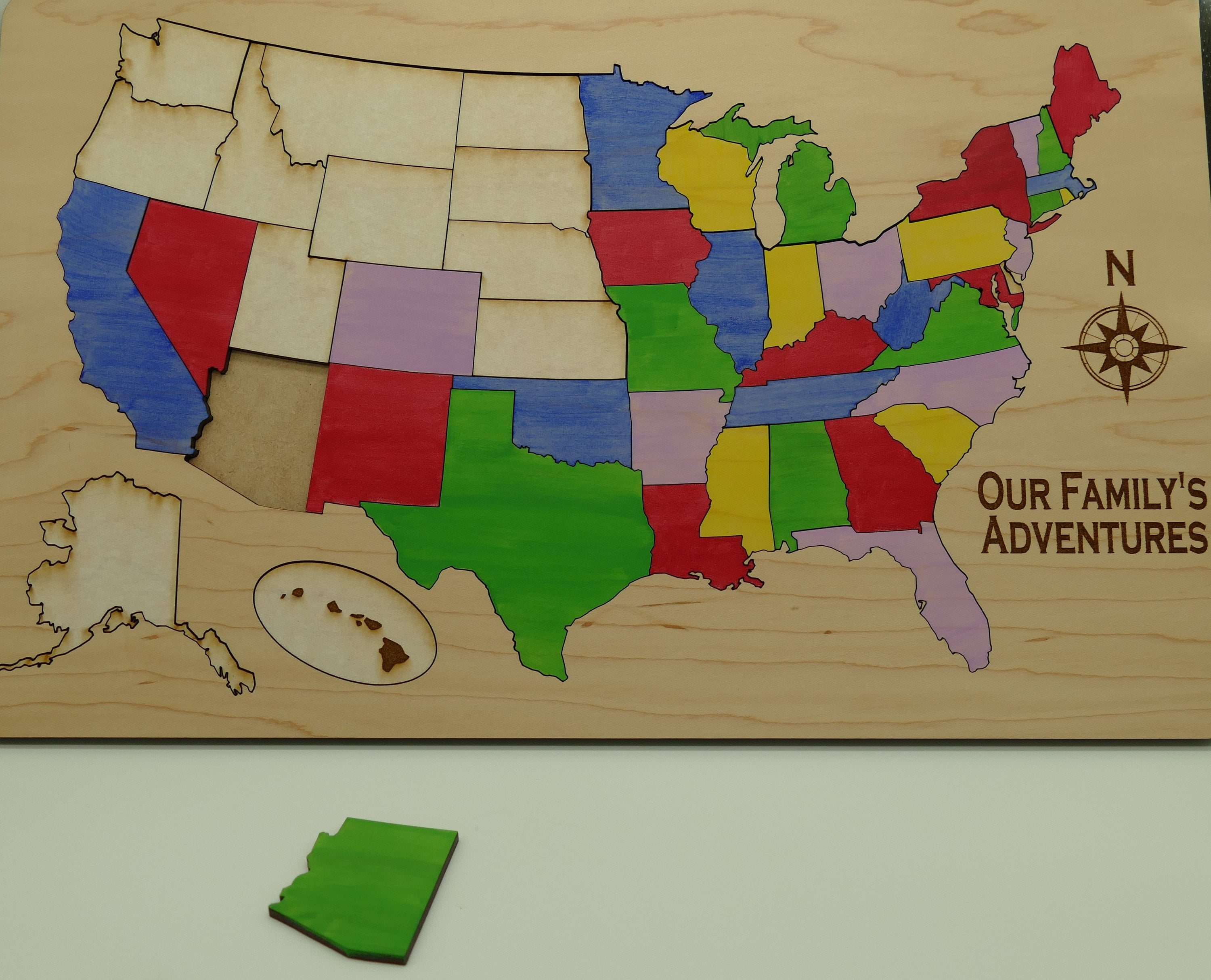 Wooden Travel Adventure Map of USA - Etsy