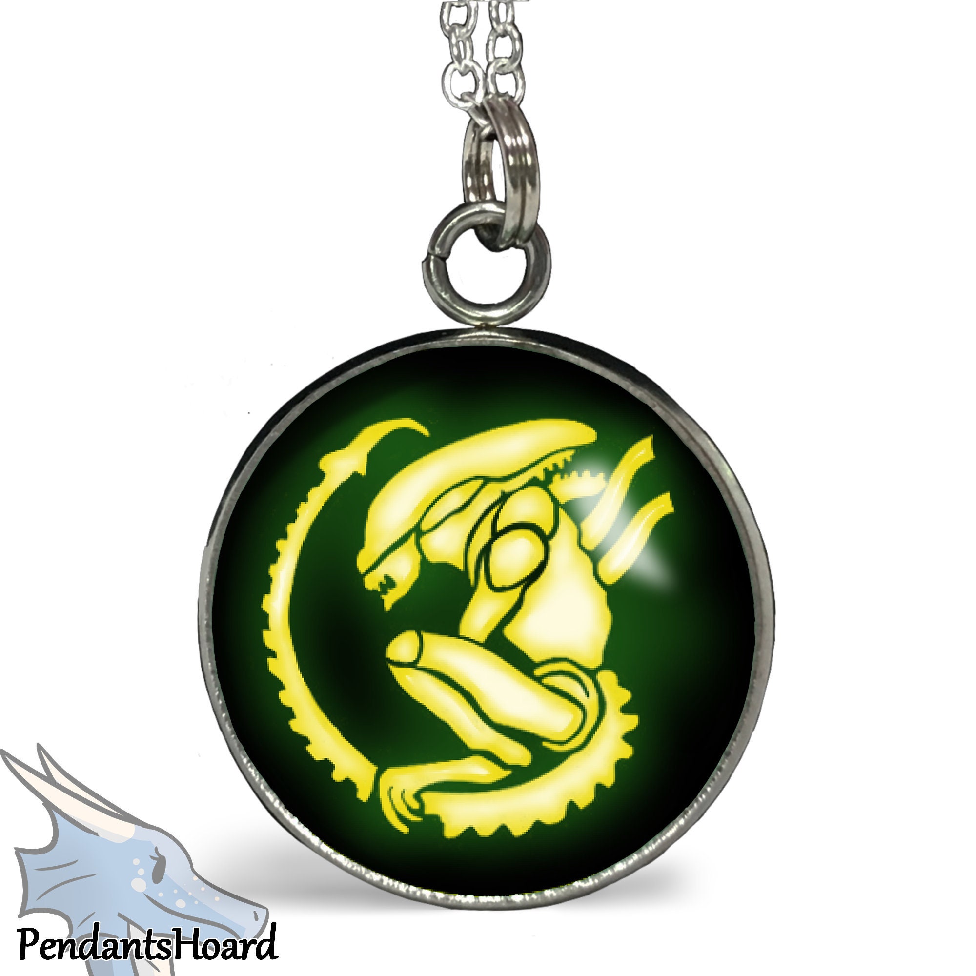 Alien Xenomorph Symbol Pendant | Etsy