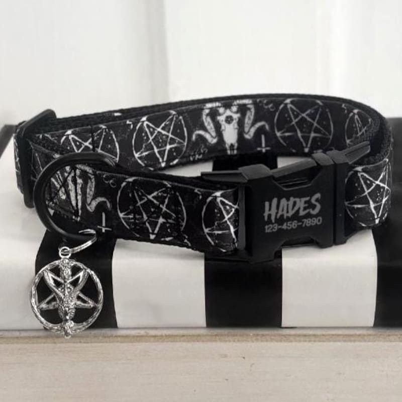 Goth Cat Collar Pentagram - Etsy