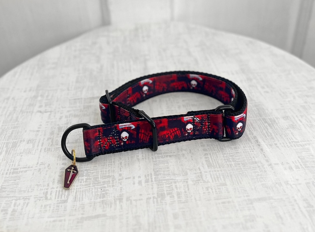 REAPER Limited Slip Grim Reaper Dog Collar Horror Limited Slip Dog ...