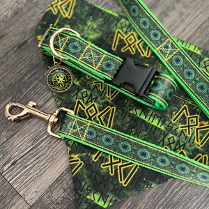 LOKI SET - God of Mischief Dog Collar and Leash Set - 3 Piece ...